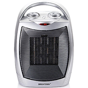 700W/1500W Ceramic Space Heater with Adjustable Thermostat, Portable Electric Heater Fan with Overheat Protection and Tip-Over Protection for Office Home Bedroom