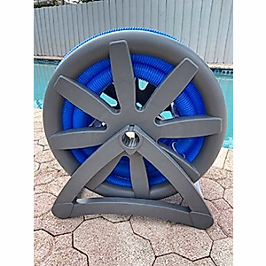 SmartClear SPAGHR001 Swimming Pool Storage Reel – Hose Not Included – Lightweight, Durable Design, Chemical and Weather-Resistant, Grey