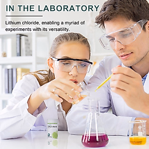 Lithium Chloride Powder, 99.9% Purity 100g, Laboratory Grade, Lithium Chloride Powder for Chemical Experiment, Lithium Chloride Powder for Teaching, Lithium Chloride Flame for Baby Gender Reveal