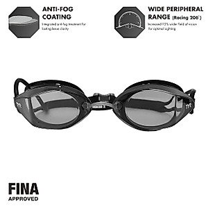 TYR Tracer x Racing, Smoke/Black, One Size