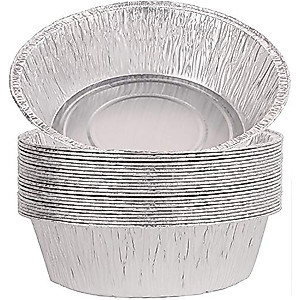 Stock Your Home Disposable Aluminum Foil Liners for Camping Dutch Ovens, 10"x3", Silver (12 Pack)