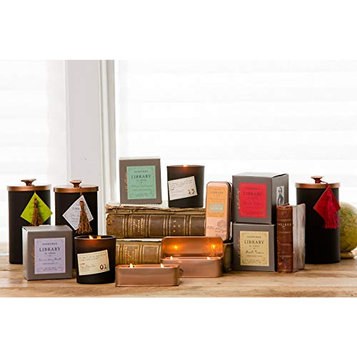 Paddywax Candles TRL12 Library Collection Louisa May Alcott 2-Wick Scented Travel Tin Candle, 3.5-Ounce, Cherry Blossoms & Ivy