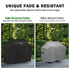 Kingkong Grill Cover 7130 Premium Outdoor Cover for Weber Genesis II 3 Burner & Genesis 300 Series Grill and Genesis II LX 300 Series Gas Grill Including Stainless Steel Meat Fork, Spatula and Tongs