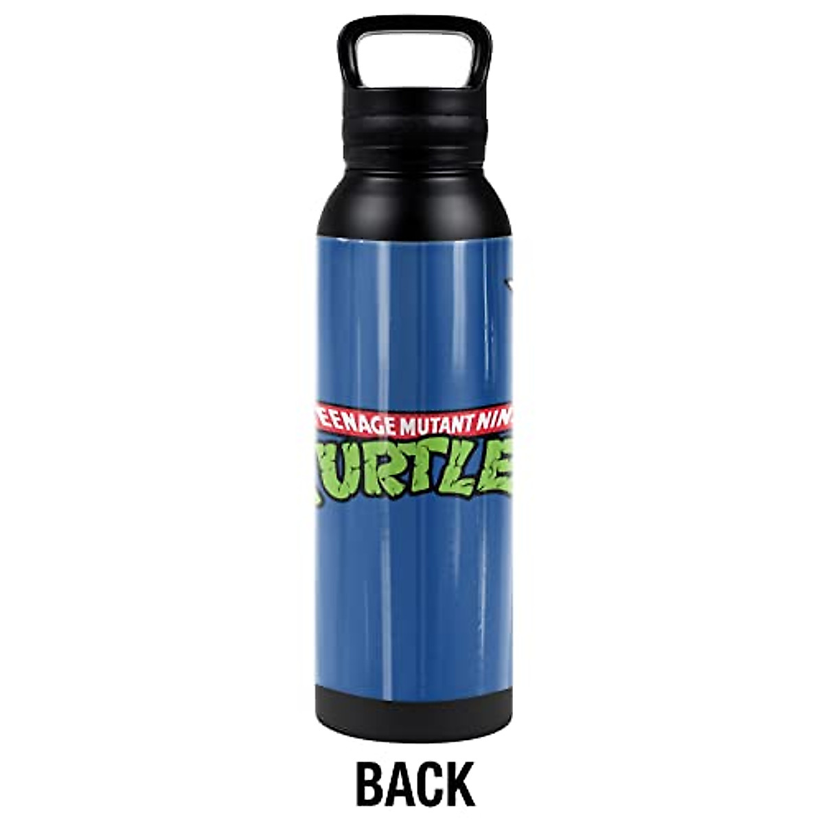 Teenage Mutant Ninja Turtles TMNT OFFICIAL Leo And Logo 24 oz Insulated Canteen Water Bottle, Leak Resistant, Vacuum Insulated Stainless Steel with Loop Cap