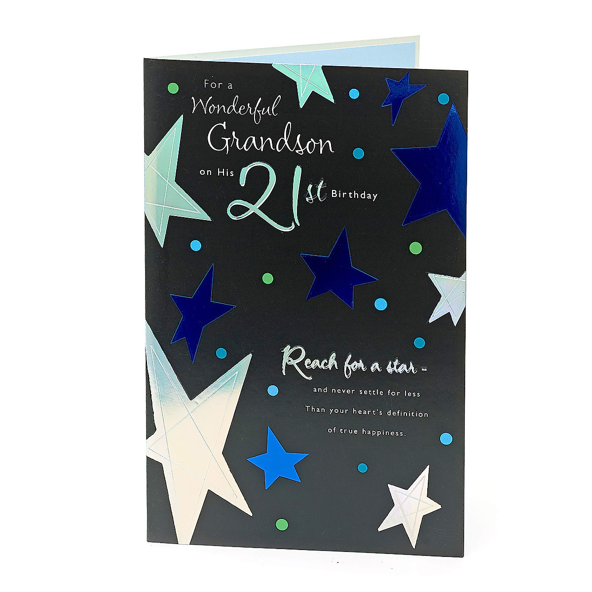 UK Greetings 21st Birthday Card for Grandson - Lovely Design, 149mm x 229mm