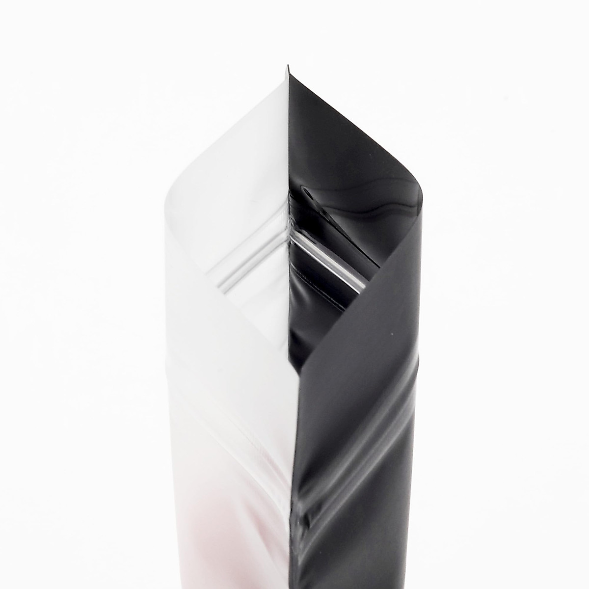 QQ Studio Pack of 100 Translucent Front Matte Black Poly Plastic Resealable Bags (0.8oz (3" x 5"), Stand-Up Pouch)