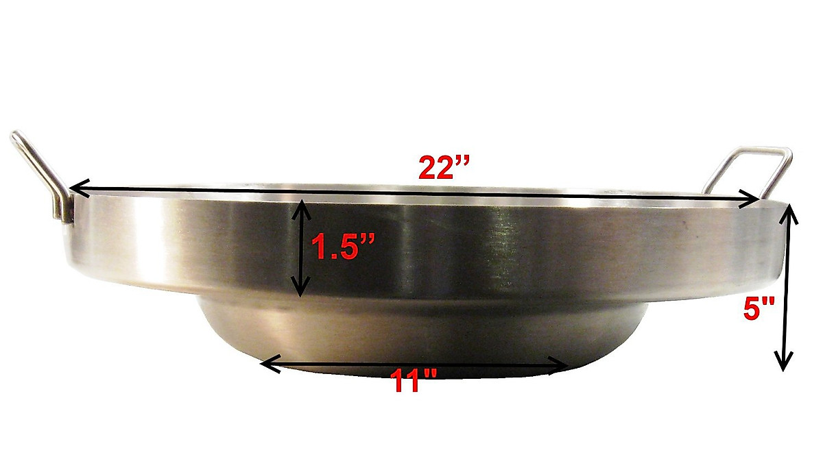 22" Stainless Steel Comal for Outdoor Cooking