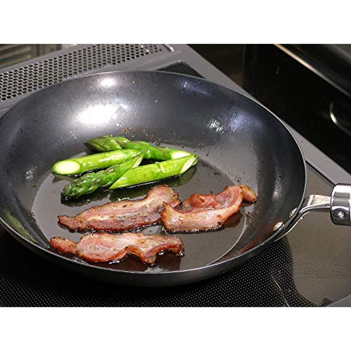 River Light Iron Frying Pan, Kyoku, Japan, 7.1 inches (18 cm), Induction Compatible, Wok, Made in Japan