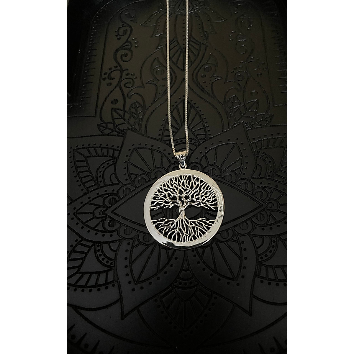 Jewelry Trends Large Celtic Tree of Life Protection Pendant Necklace 18"
