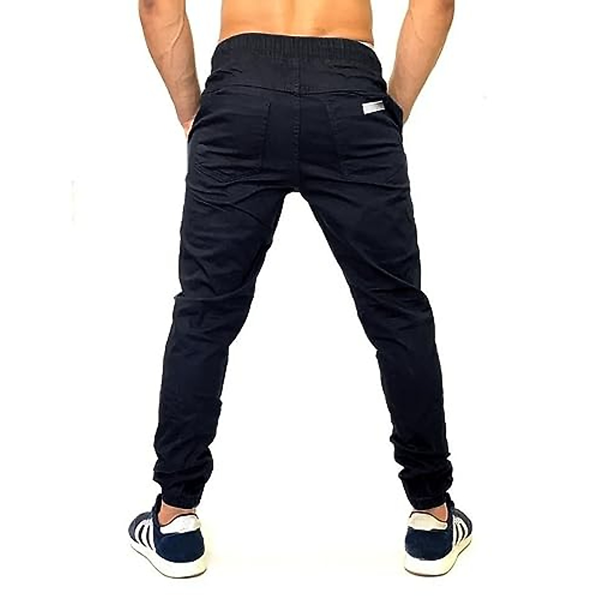 Metunpo Men's Jogging Pants Hiking Sweat Pants Fitness Drawstring Casual Sweat Pants (as1, Alpha, l, Regular, Regular, A-Black)