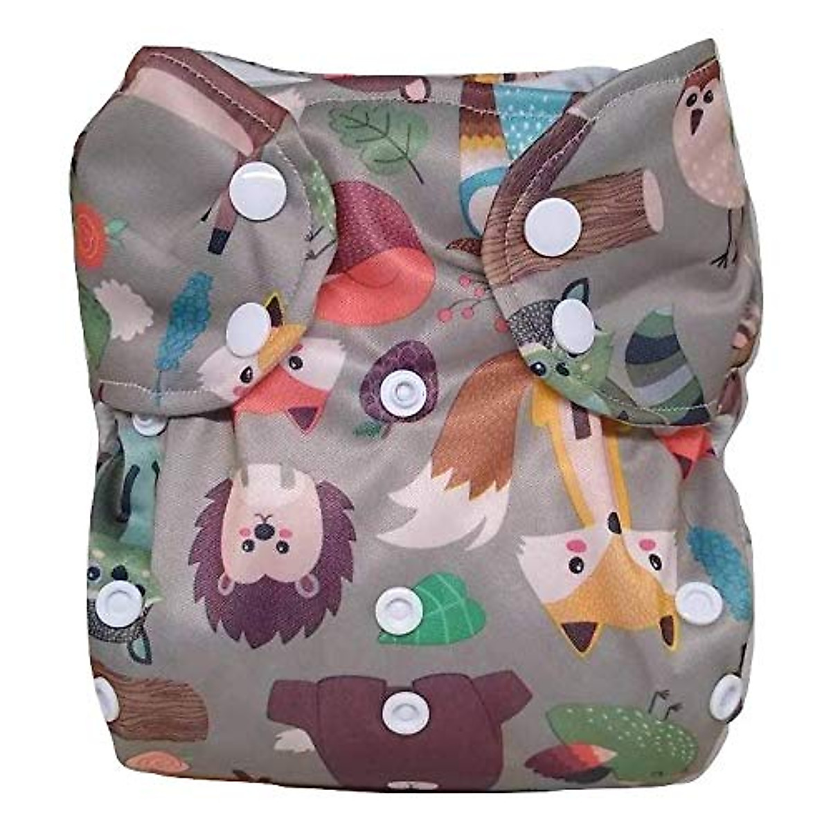 Kijani Baby XL Cloth Diaper Cover for Big Kids 30-70 Pounds, Reusable Cloth Nappy Wrap for Children 13-30 Kgs (Forest Animals)