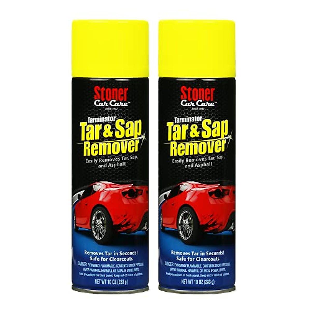 Stoner Car Care 91154-2PK 10-Ounce Tarminator Tar, Sap, and Asphalt Remover Safe on Automotive Paint and Chrome on Cars, Trucks, RVs, Motorcycles, and Boats, Pack of 2, Clear