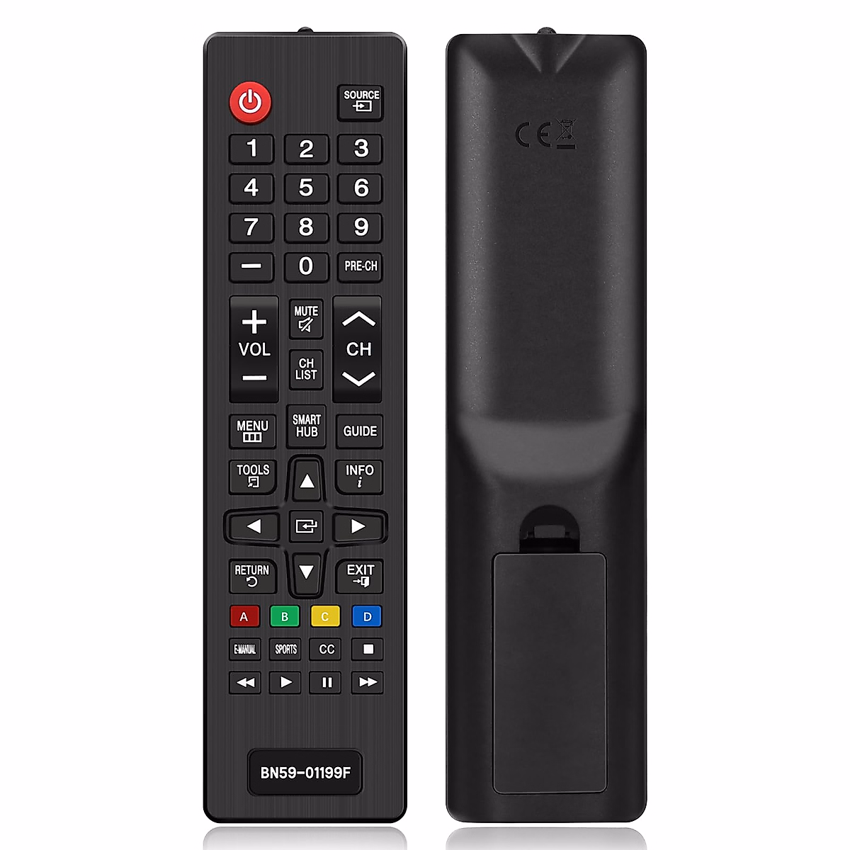 JNGKE Universal Remote Control for Only All Samsung TV, Samsung Remote for Samsung Smart TV LED LCD QLED 4K 3D Series, for All Samsung TV Remote Model Black