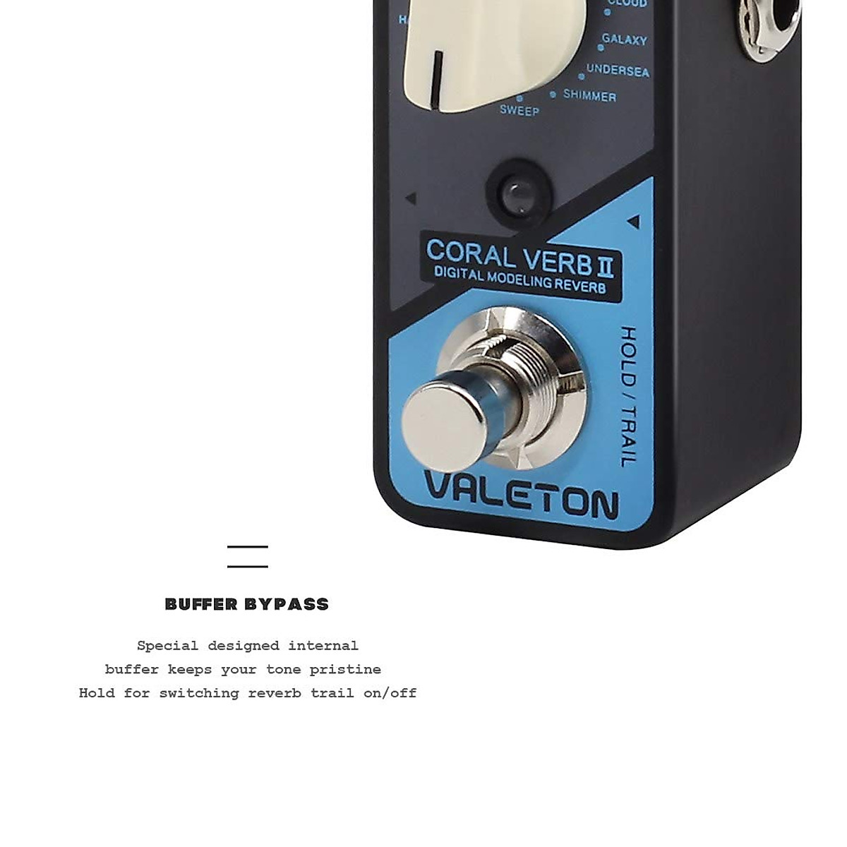 VALETON Coral Verb II Digital Reverb Guitar Effects Pedal