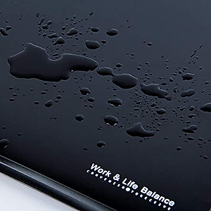 Uquelic 8 Pockets Expanding File Folder - Plastic Black Accordion Document Storage Organiser A4 Letter Size Expandable File Jacket Filing Wallets with Label (Black)