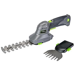 Genesis Cordless Grass Shear & Shrubbery Trimmer - 2 in 1 Handheld Hedge Trimmer 8V 2000mAh Electric Grass Trimmer Hedge Shears/Grass Cutter, Rechargeable Battery, and Charger (GLGT08B)