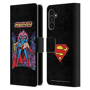 Head Case Designs Officially Licensed Superman DC Comics Crisis On Infinite Earths Famous Comic Book Covers Leather Book Wallet Case Cover Compatible with Samsung Galaxy A13 5G (2021)