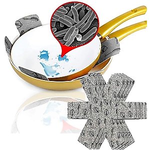 XUTONG Pot and Pan Protectors, Set of 12 and 3 Different Size, Cookware Protector Set/Pots and Pans Dividers/Pans Separator Anti-Slip to Avoid Scratching or Marring When Stacking