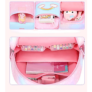 Mylshbest Rainbow Backpack for Girls, Large Capacity Student Laptop Backpacks BookBag Casual Travel Princess Daypack