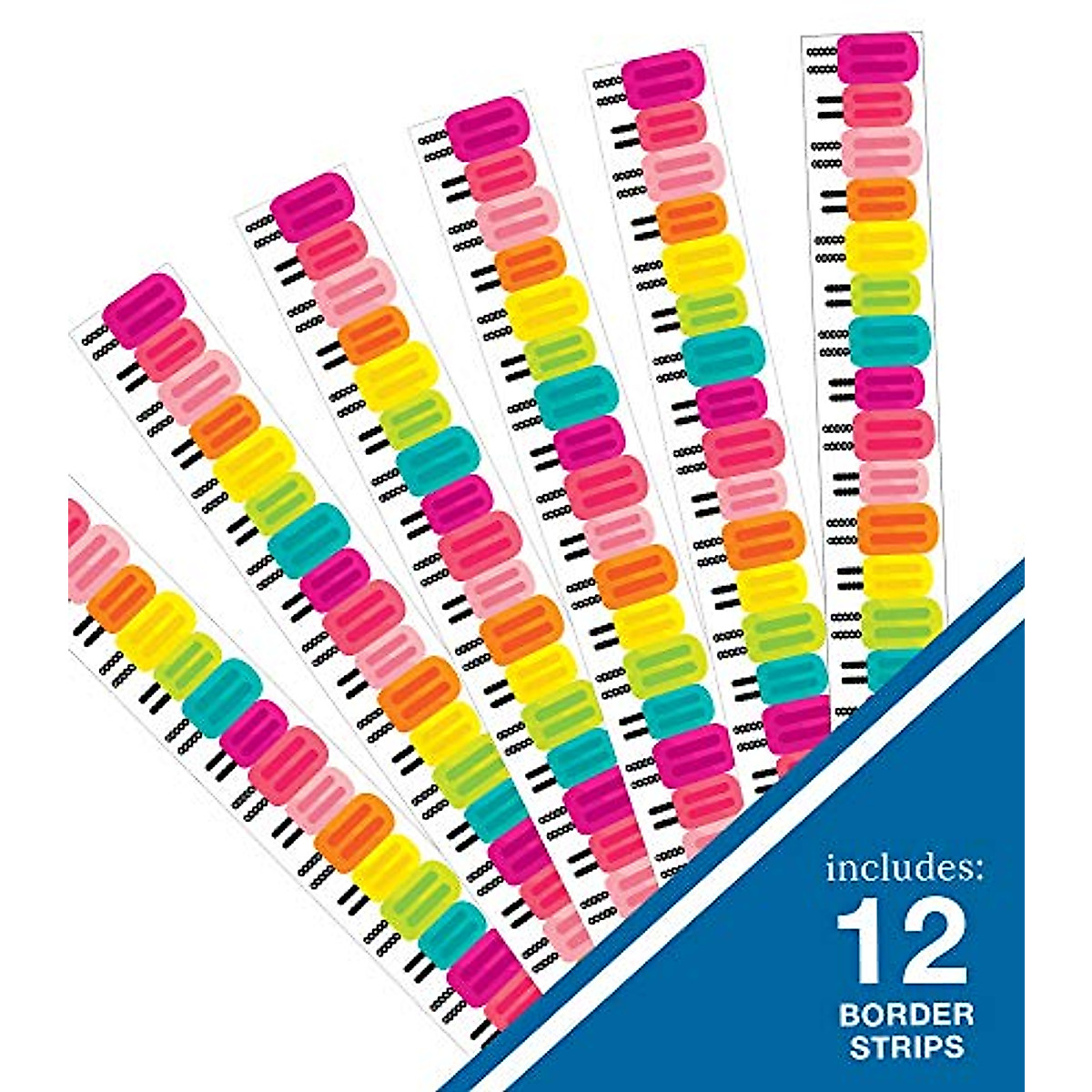 Schoolgirl Style - Simply Stylish Tropical | Tropical Pops Straight Borders, Classroom Décor, 12 Strips