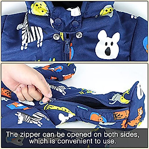 DDY Baby Girl Boy Hooded Romper Snowsuit with Booties Jumpsuit Infant Onesie Winter Outfits Jacket 6-9 Months