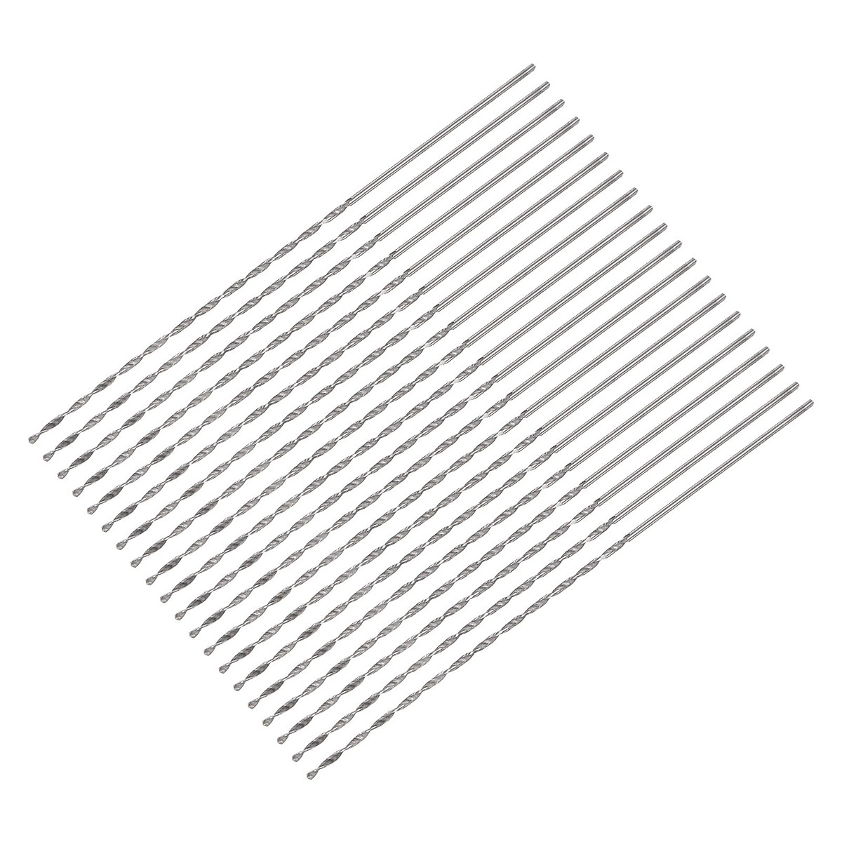 uxcell 20 Pcs 1mm Mini Micro Twist Drill Bits, High-Speed Steel Straight Shank Extra Long Drill Bit 80mm for Aluminum Alloy