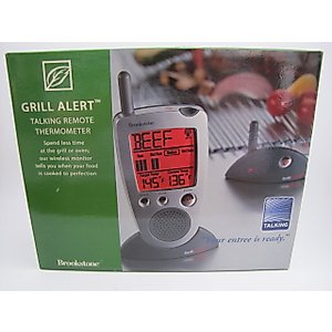 Brookstone Grill Alert Talking Remote Meat Thermometer