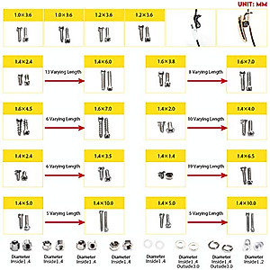 Precision Screwdriver Set, Eyeglass repair kit with 10-style screwdrivers/nose pads/4 in 1 portable screwdrivers/ear hook/tweezer for eyeglasses sunglass watch calculator (with 70-style screws)
