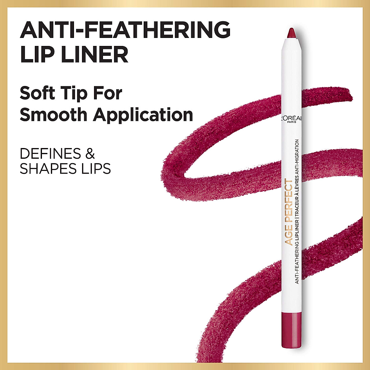 L’Oréal Paris Age Perfect Anti-Feathering Lip Liner, Bright Mocha