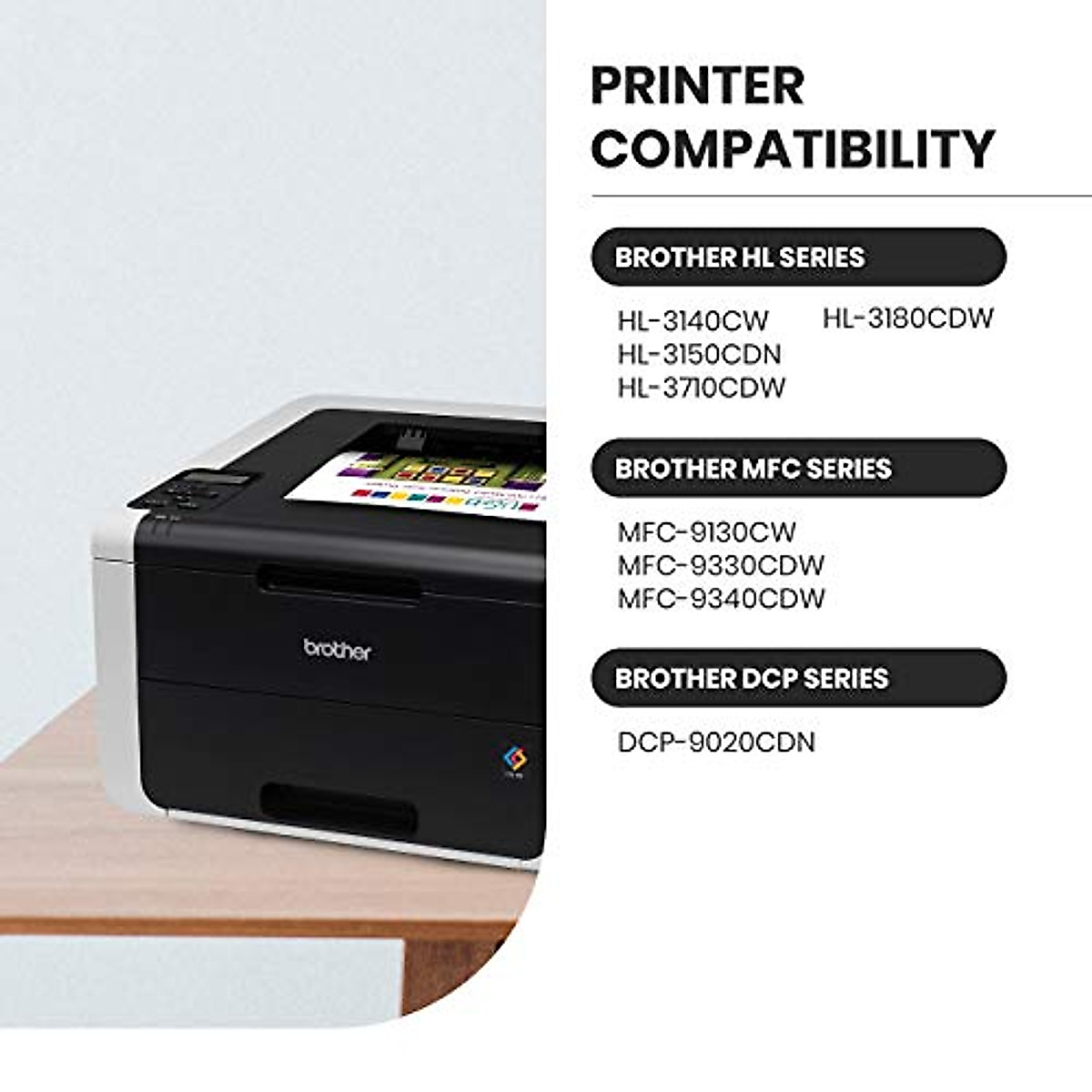 YoYoInk Compatible Toner Cartridge Replacement for Brother TN336 TN 336 (1 Black, 1 Cyan, 1 Magenta, 1 Yellow; 4-Pack)