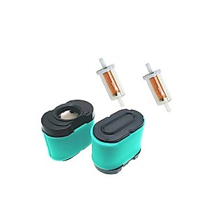 TENOMAL 2 Pack 792105 Air Filter With Fuel Filter 695666 Replace B&S 276890, 4233, 5405, 5405H, 5405K, 593240, 798748 with 792303 Pre Filter Fits Lawn Mower Air Cleaner Element