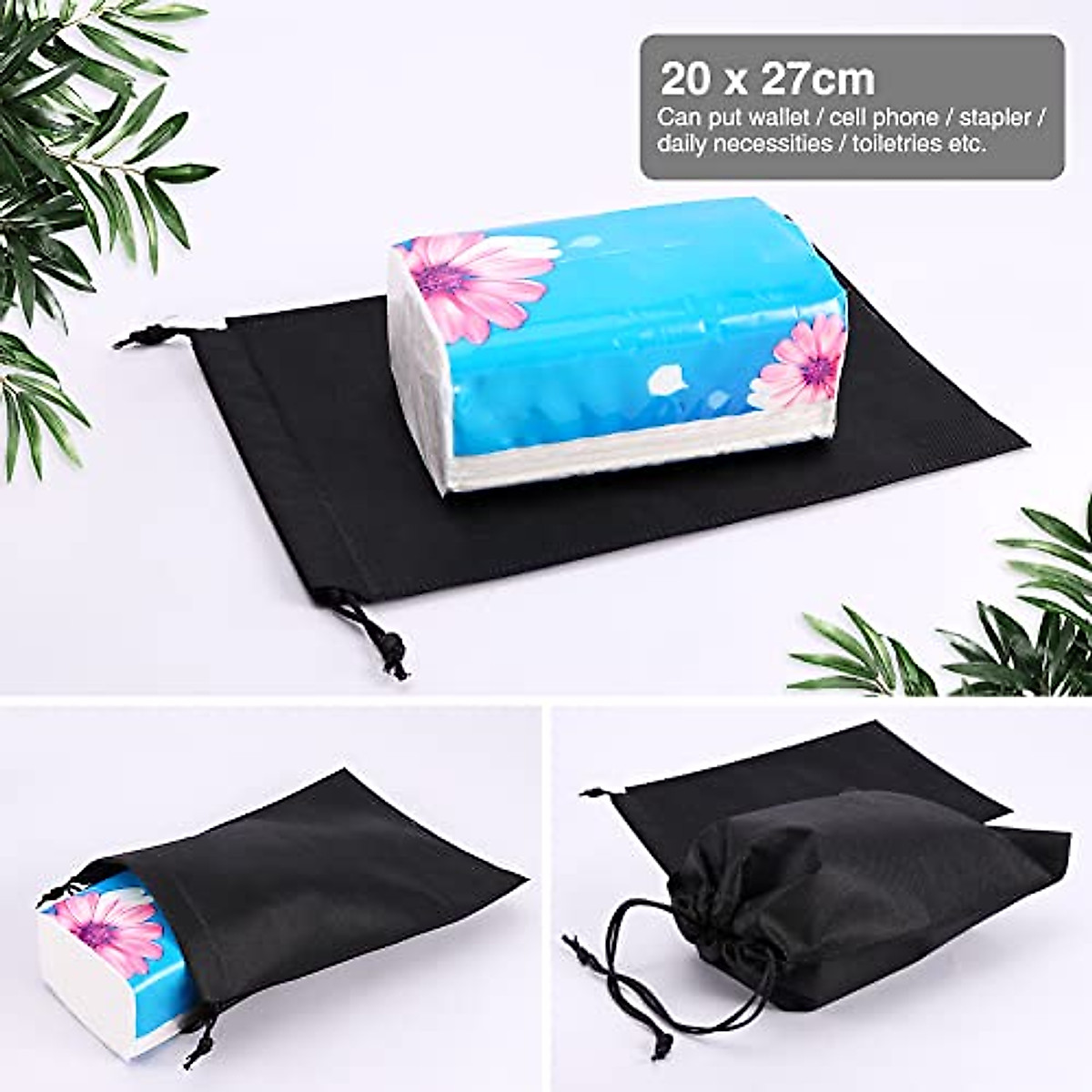 6-Pack Laundry Bags - Non-woven Drawstring Backpack - Drawstring Dirty Clothes Bag, 3 Sizes Heavy Duty Drawstring Bags, Travel Storage Drawstring Bags for Clothes, Shoes