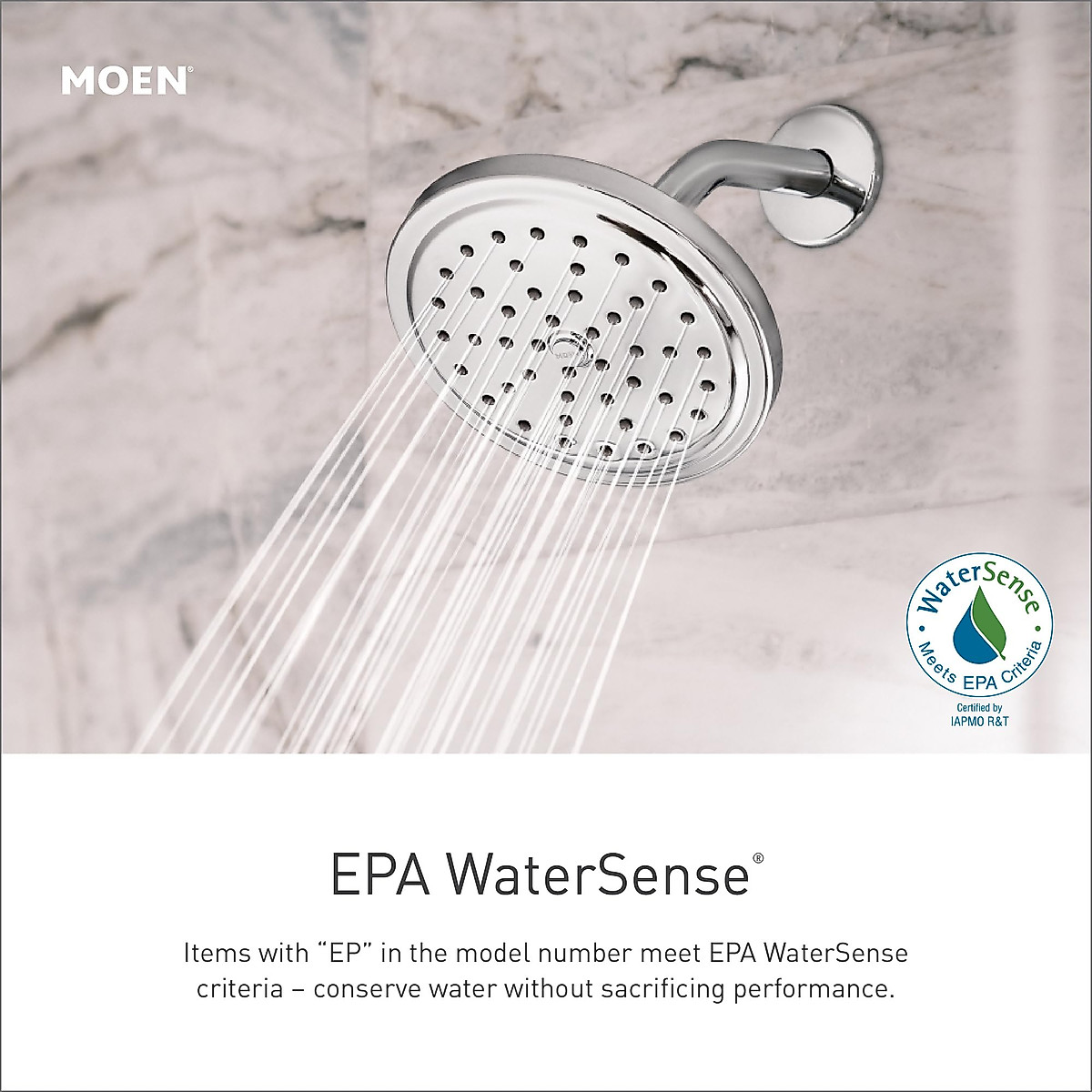 Moen Chrome One-Function Eco-Performance Shower Head, 6303EP , 1.75 GPM