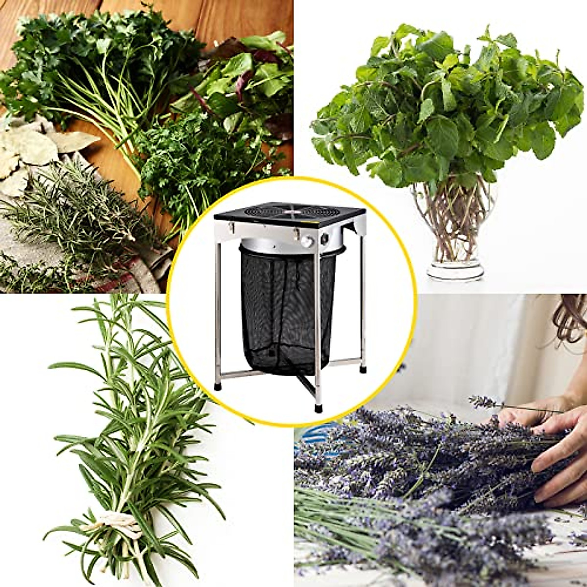 VEVOR Bud Leaf Trimmer, 18 inch Adjustable 3 Speed 110V, Electric Hydroponic Dry or Wet Plant Trimming Machine with Sharp Stainless Steel Blades, Twisted Spin Cut for Flowers, Leaves, Herbs
