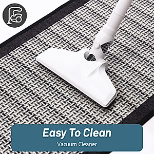 Cognitixx Kitchen Rugs, Non Skid Washable Kitchen Floor Rugs Absorbent Kitchen Mats with Rubber Backing, Durable Woven Floor Mats for Kitchen, Home, Farmhouse, Front of Sink (Black, 20" x 32")