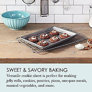 Chicago Metallic Commercial II Non-Stick Small Cookie/Baking Sheet, 12.25 by 8.75, Gray