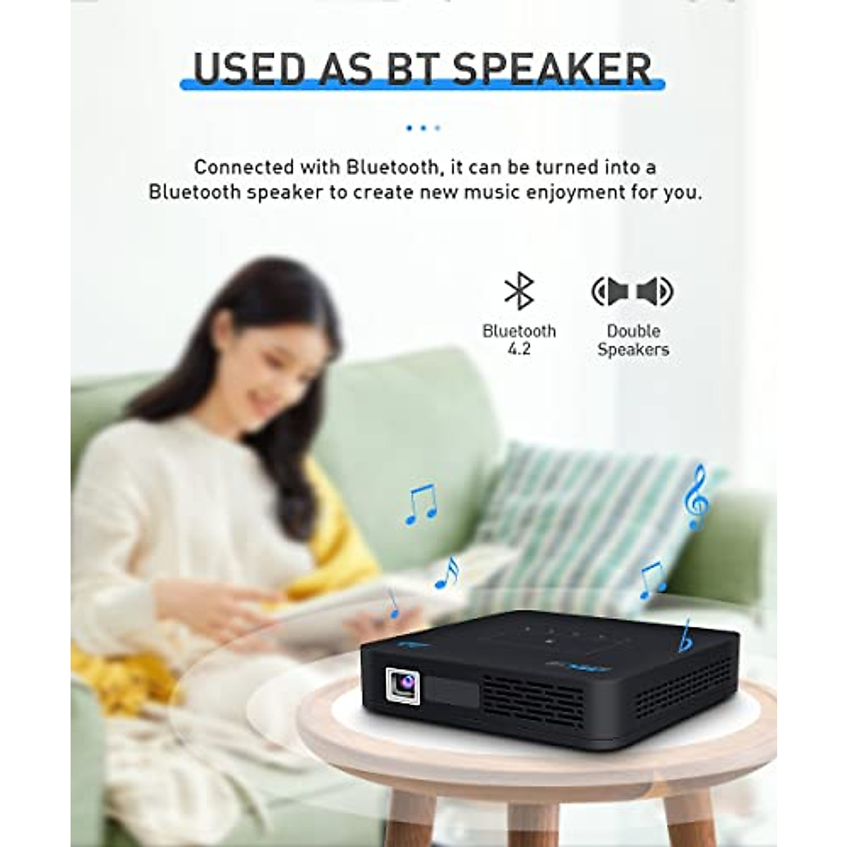 XXXDXDP P15 Mini DLP Projector -Compatible Pocket Video Beamer Portable Android Home Theater 3D Proyector