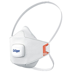 Dräger X-plore 1950 N95 respirator mask with exhalation valve, size M/L | NIOSH-approved respirator mask for construction, DIY, home improvement