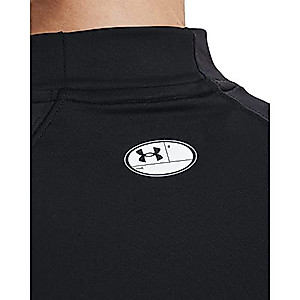 Under Armour Women's Standard ColdGear Authentics Mock Neck, Black (001)/White, X-Large