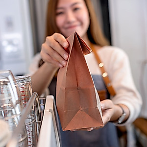 MT Products Brown Paper Bags 5 lb. - Kraft Paper Bakery and Grocery - Pack of 100