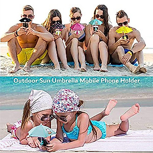 BEITESTAR Universal Phone Sunshade Holder - Upgrade Phone Umbrella for Outside Sun Shade - Creative Desktop Piggy Cell Phone Holder, Silicone Durable Mobile Phone Holder