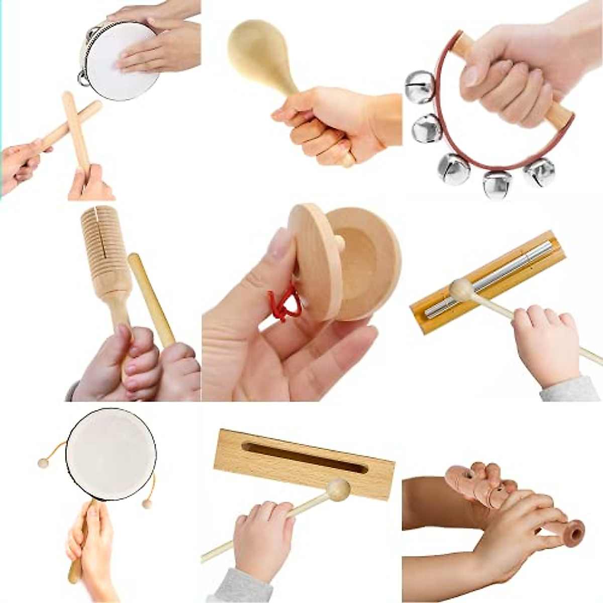 Stoie’s International Wooden Music Set - Toddler Musical Instruments for Kids Ages 5-9 Montessori Baby Musical Instruments for Toddlers 3-5 Kids Musical Instruments Toys Music