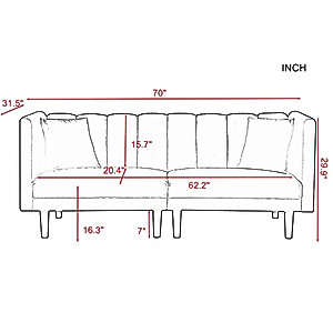 Cotoala Catalina Convertible Futon Sofa Bed, Modern Velvet Tufted Upholstered Loveseat Folding Couch with 2 Pillows and Metal Legs, Adjustable Backrest and Detachable Armrests, Pink