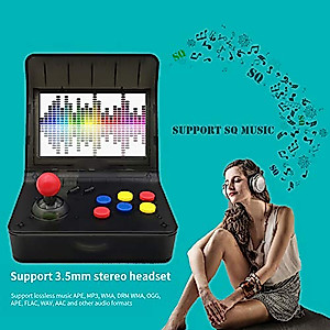 Rocker Arcade Game Console 360 Degrees 4.3inch Colorful Screen Rechargeable Compact Interesting Interactive 3D Game Station Joystick Arcade Device with Two Wired Controller