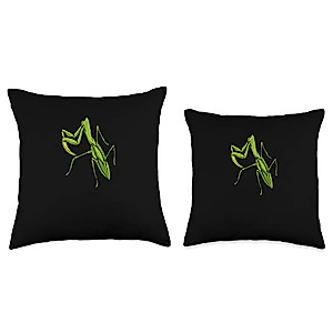 Praying Mantis Gifts & Accessories Insect Predator-Entomology Headless Praying Mantis Throw Pillow, 16x16, Multicolor
