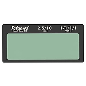 Tefuawe Auto Darkening Welding Lens, True Color Blue Technology, Shade 10, 2x4.25 with 2pcs Replacement Outside Cover Lens for Pipeliner Welding Hood