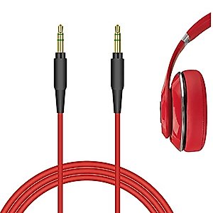 GEEKRIA Nylon Braided Audio Cable Compatible with Beats Solo3.0, Solo2.0, Solo1.0, Studio3, Studio2, Studio, Executive, Pro, Mixr Cable, 3.5mm Aux Replacement Stereo Cord (4 ft/1.2 m)