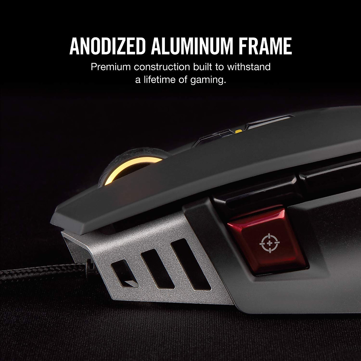 CORSAIR M65 ELITE RGB - FPS Gaming Mouse - 18,000 DPI Optical Sensor - Adjustable DPI Sniper Button - Tunable Weights - Black (Renewed)