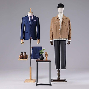 Tailors Dummy Male Maniquins Torso with Adjustable Height |Dressmakers Dummy with Stable Base for Dress Form Display