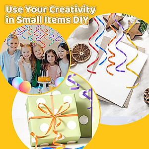 LACNNY 3 Pack 100 Yards Assorted Colors Curling Ribbon,Balloon String for Crafts, Balloon Ribbon, Curly Ribbon for Birthday Party Decorating Crafting Orange Black Purple